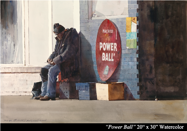 Dean Mitchell Studio - Watercolor Painting (625x675), Png Download