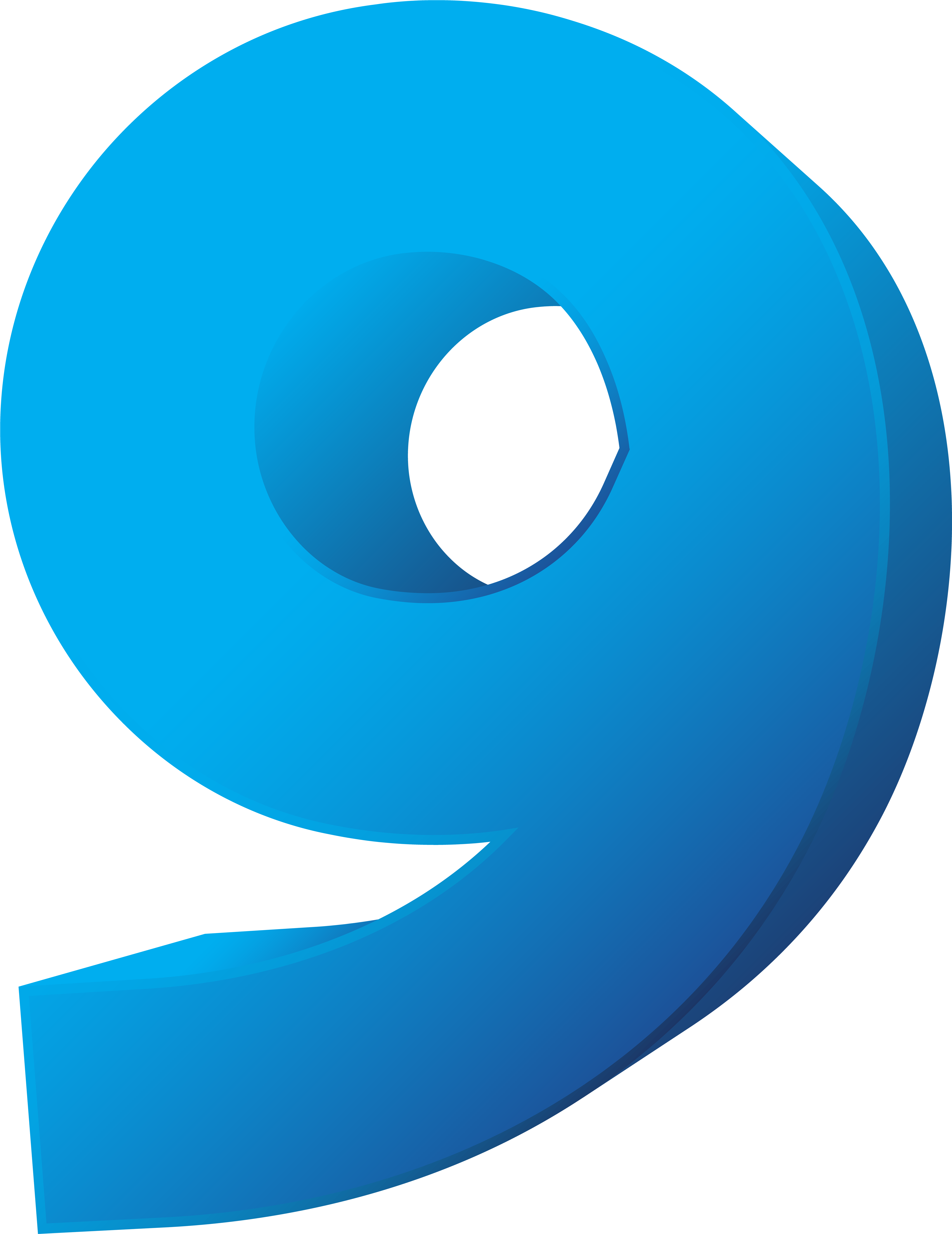 Download Blue Number Nine Transparent Png Clip Art - Nine Clipart ...