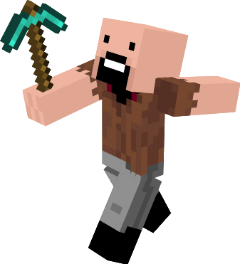 A6f8w - Notch 3d Minecraft (337x371), Png Download