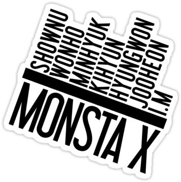 Monsta X Names Png (375x360), Png Download