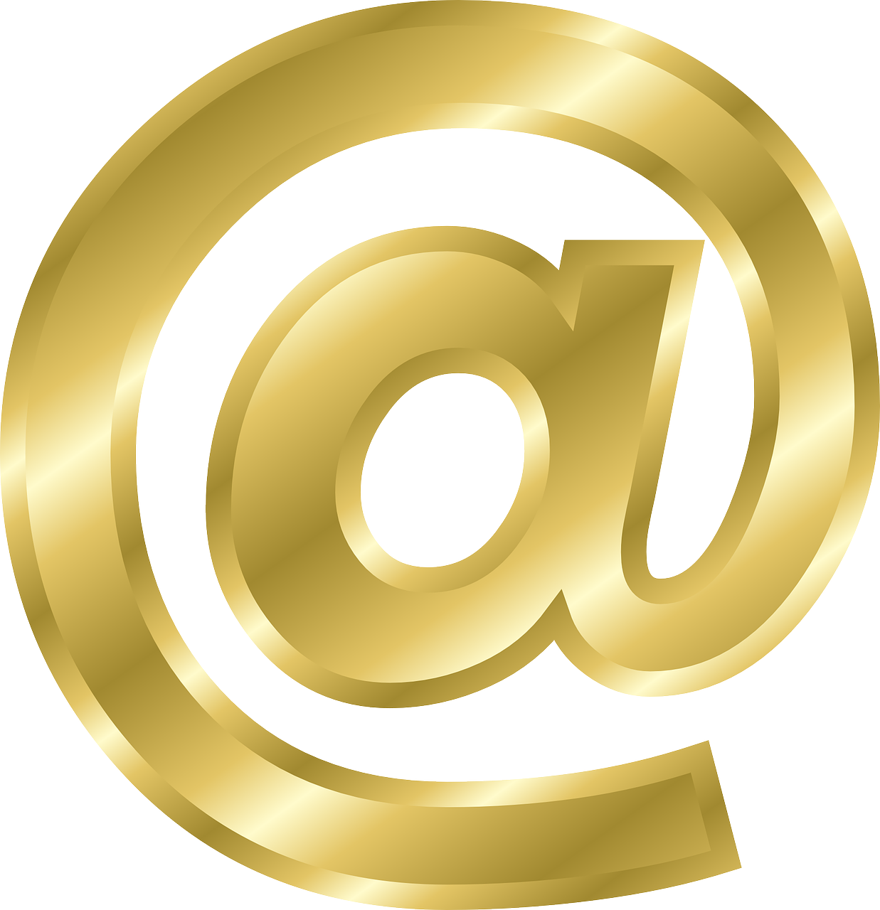 Download Email Computer Icons Symbol Gold Aol Mail - Gold At Oval ...