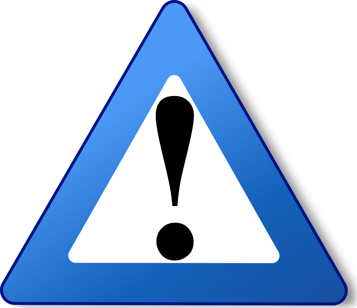 Warningsignpost Blue - Warning Sign Blue (1187x1024), Png Download