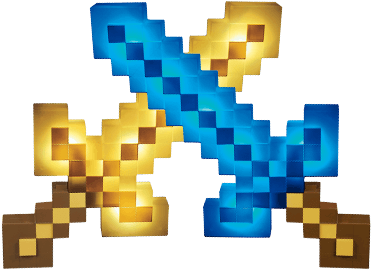 Minecraft Roleplay - Sword Cross Pixel Art (410x370), Png Download