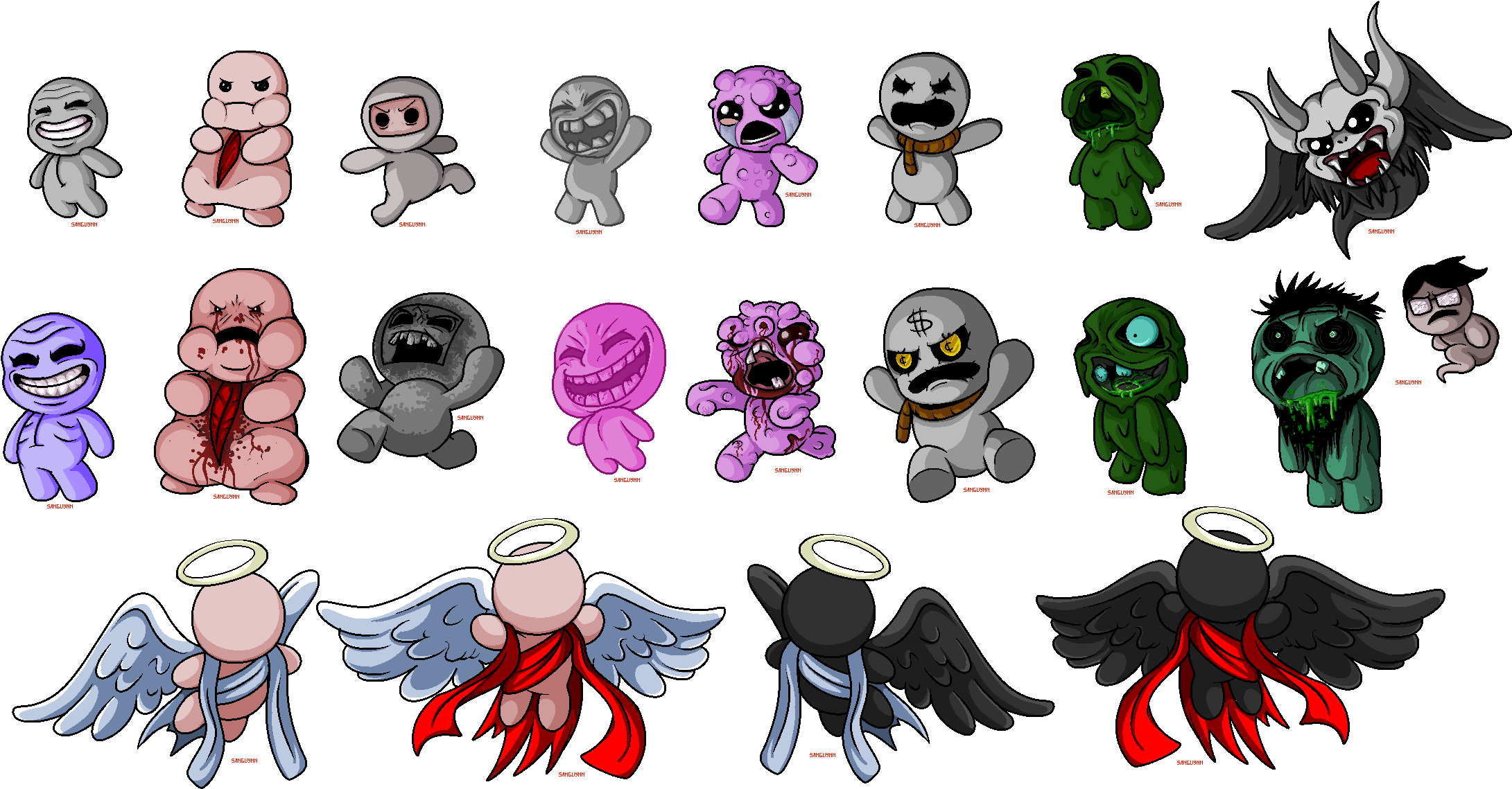 Boss Drawing Binding Isaac Banner Black And White Library - Binding Of ...