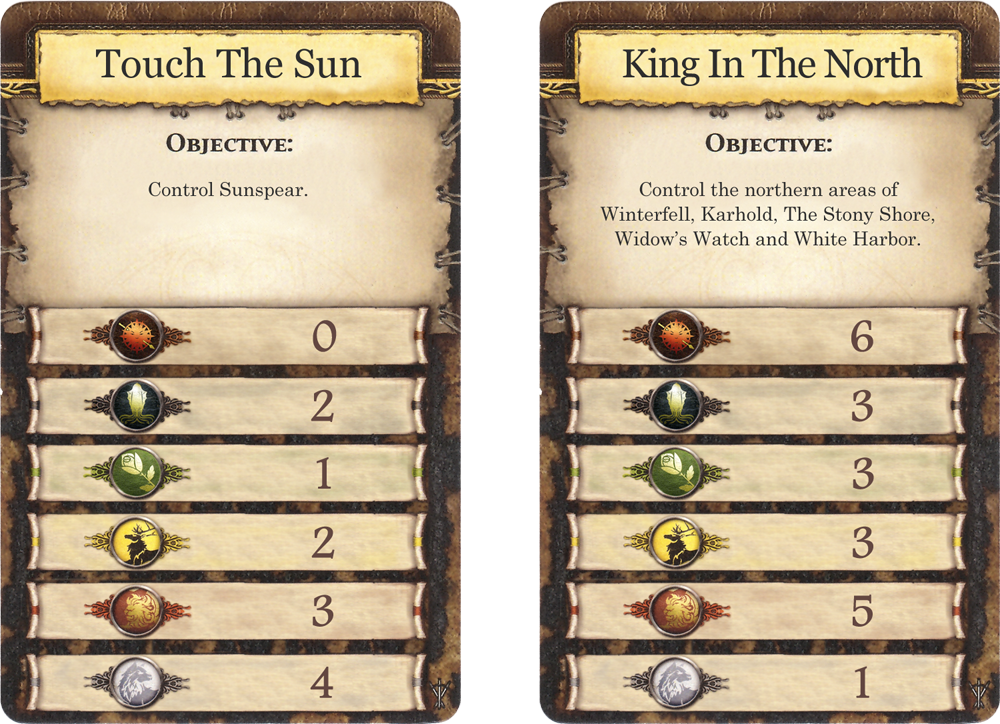 Objective-cards - Game Of Thrones Objective Cards (1000x724), Png Download