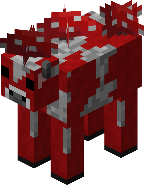 Minecraft Mooshroom Gif (599x766), Png Download