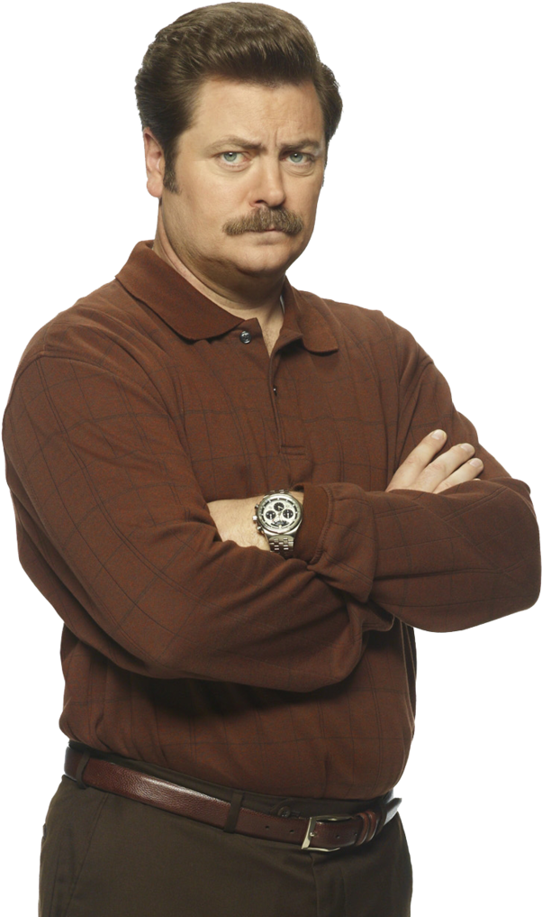 Nick Offerman Is God (634x1024), Png Download