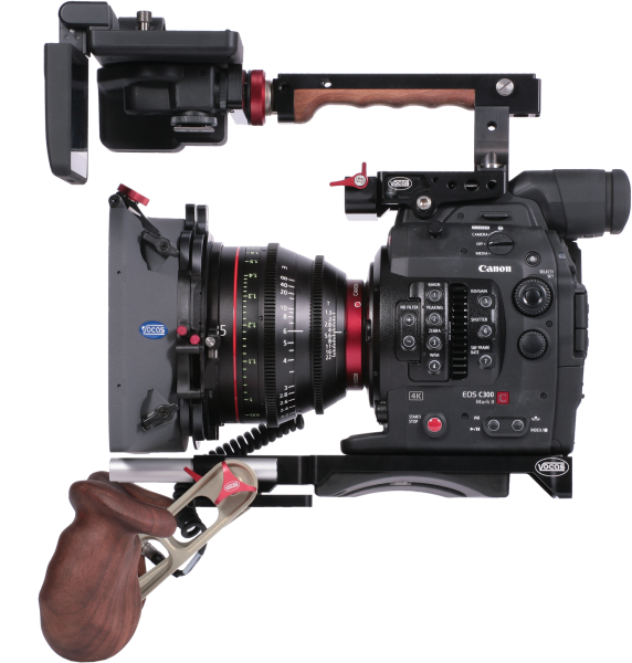 A Vocas C300 Mkii Shoulder Rig - C300 Mark Ii Rig (572x600), Png Download