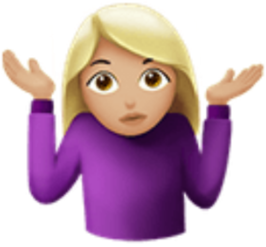 Idk Idc Emoji Girl Iphone Imoji Png Idk Girl - Shrug Emoji Black Hair ...