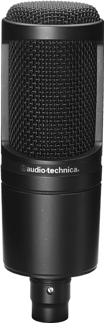 Studio Microphone Png - Audio-technica At2020 - Microphone - Black ...