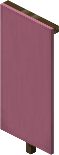 Pink Banner - Minecraft (350x638), Png Download
