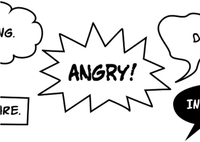 Bubble Clipart Comic Book - Angry Comics Balloon (640x480), Png Download