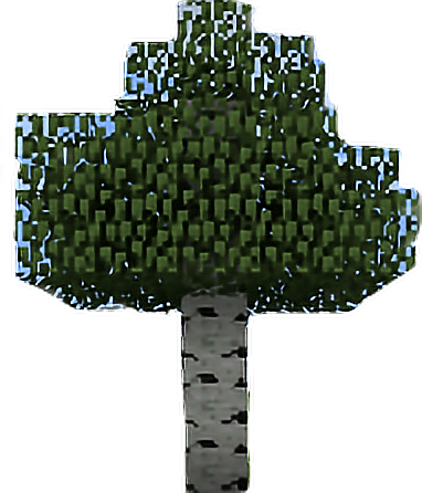 False Minecraft Paper Craft Tree (382x446), Png Download