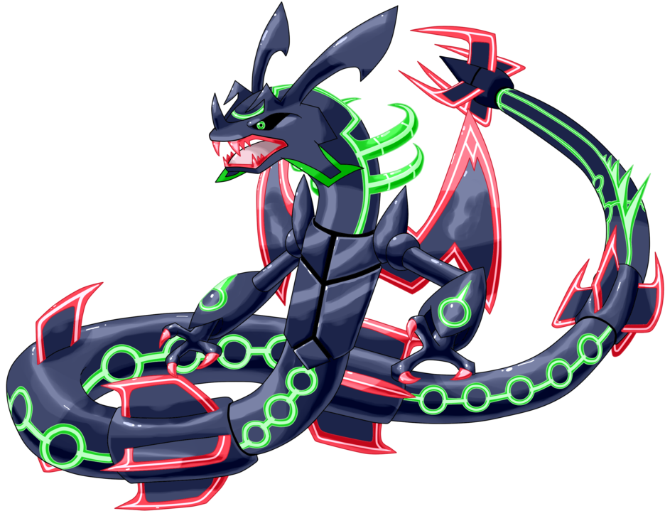 Megarayquaza Chrisj Alejo Rayquaza Transparent Shadow - Dark Mega ...