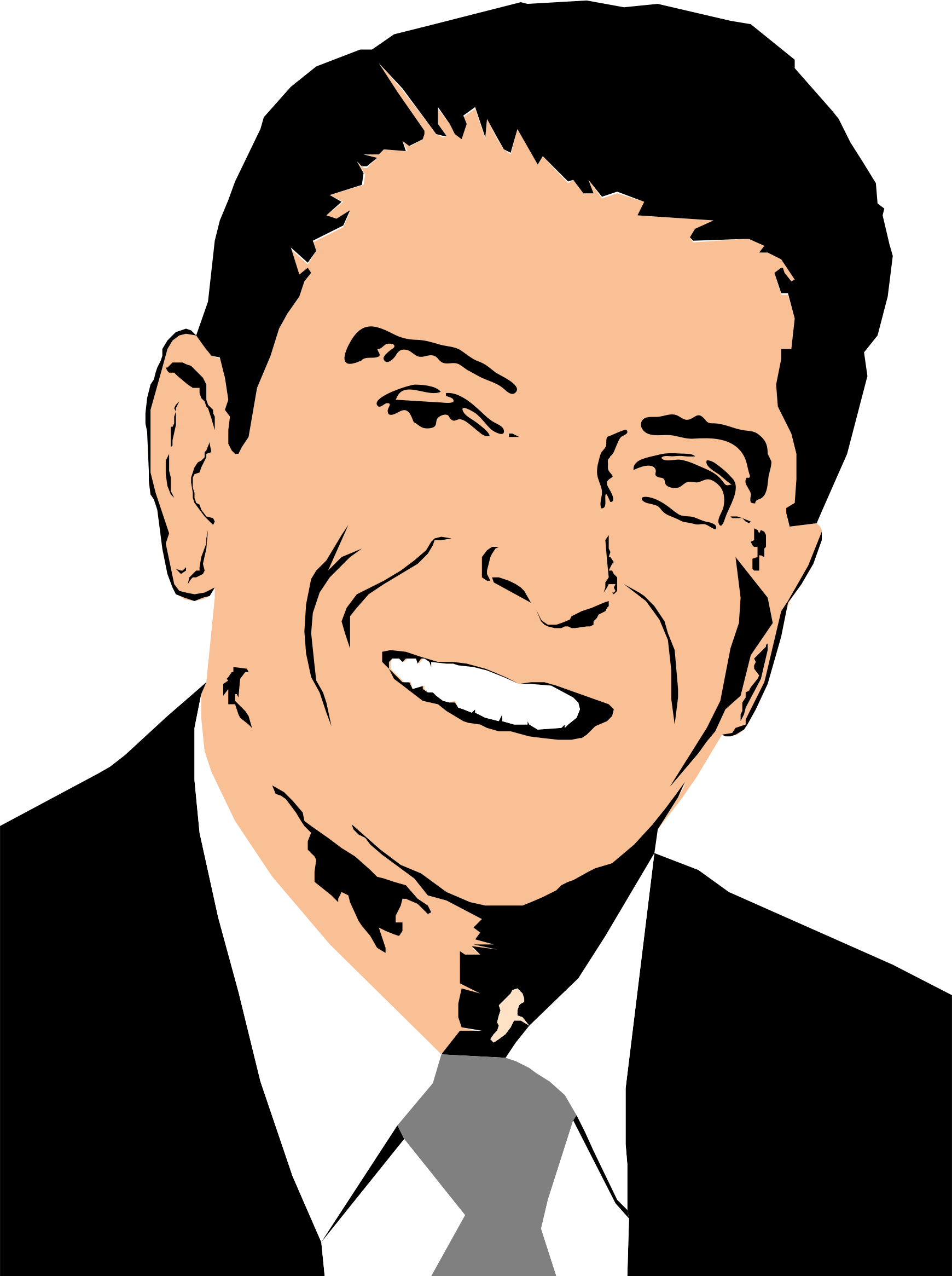 Big Image - Ronald Reagan Coloring Page (1740x2331), Png Download