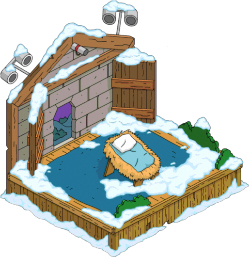 Nativityscene Transimage - Simpsons Nativity Scene (516x532), Png Download
