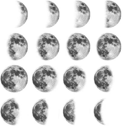 Download 407x420, Background V - Phases Of The Moon Transparent ...