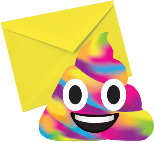 Poop Emoji Png - Rainbow Poop Emoji Party (550x550), Png Download