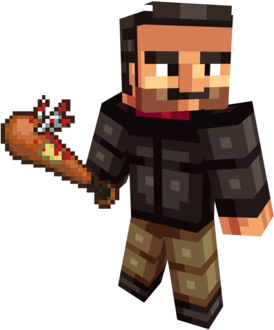 Negan - Walking Dead Negan Minecraft Skin (640x640), Png Download