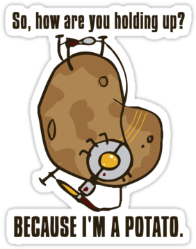 Download Glados Potato Quotes - Glados Im Am A Potato | Transparent PNG ...