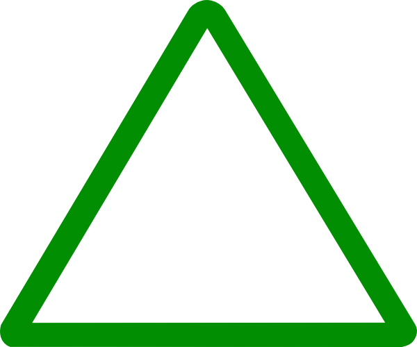 Download Thin Green Triangular Sign Clip Art At Clker - Green Triangle ...