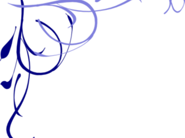 Strawberry Vine Border - Border Design Blue And Pink (640x480), Png ...