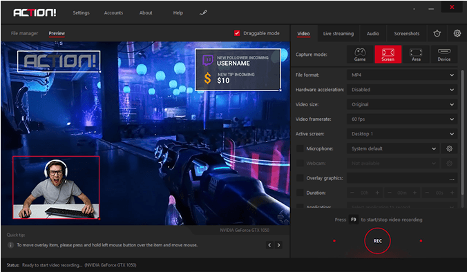 Mirillis Action Full (675x480), Png Download