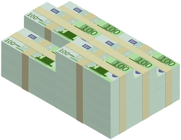 Stack Of Euros Transparent Png Clip Art Image - Portable Network ...