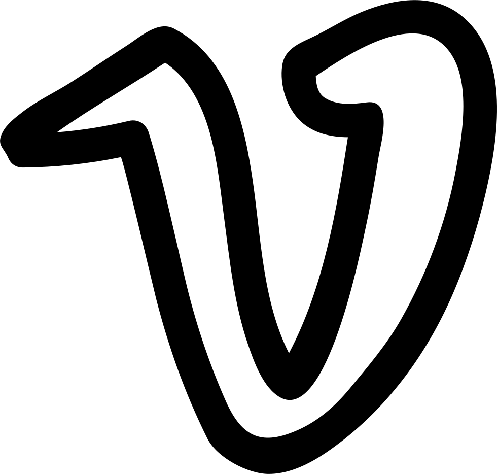 Download Vimeo Hand Drawn Logo Outline Comments - Logo | Transparent ...