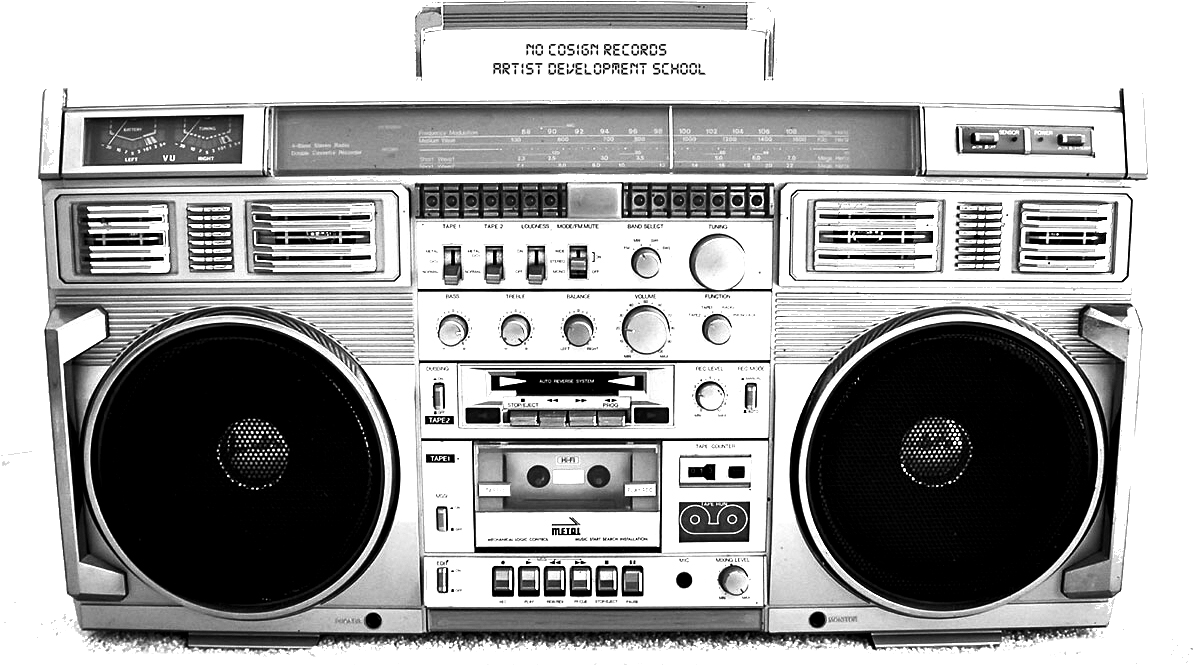 School - 80's Ghetto Blaster (1200x690), Png Download