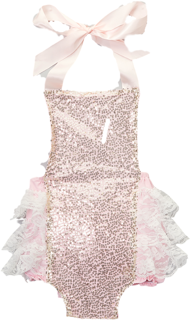 Pink Glitter Bubble Romper (1000x1201), Png Download