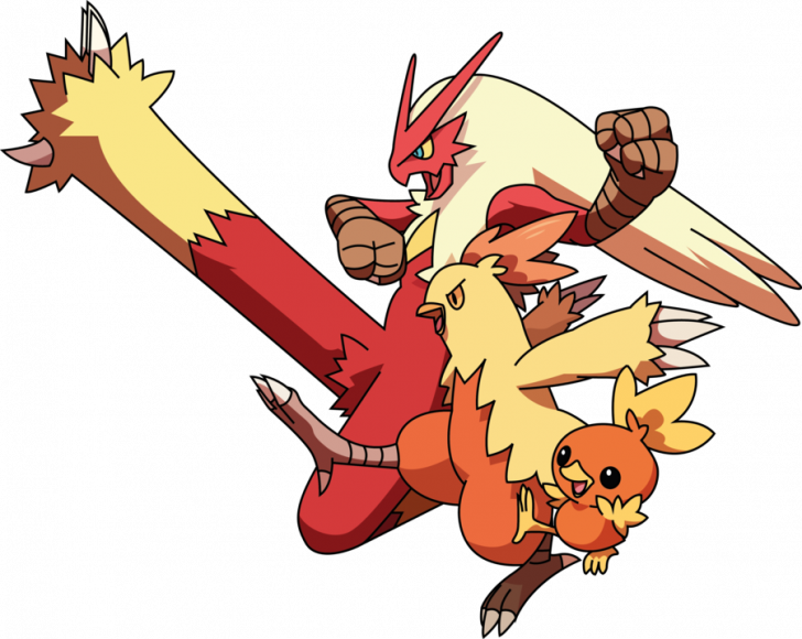 Pokemon Torchic Mega Evolution (728x580), Png Download