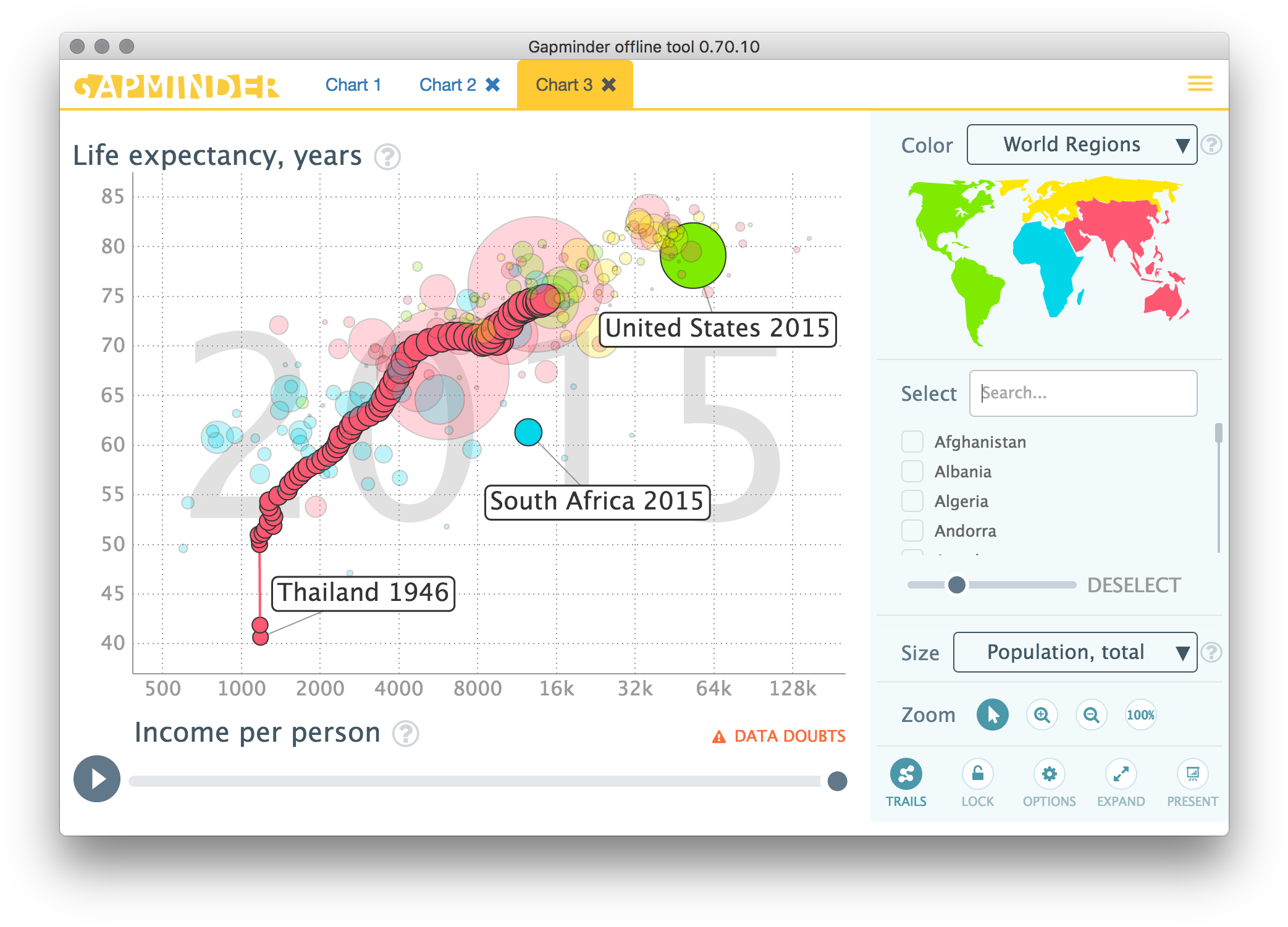 Gapminder Offline Tools - World Map Throw Pillow Cover With Insert (16" X 16") (2116x1524), Png ...