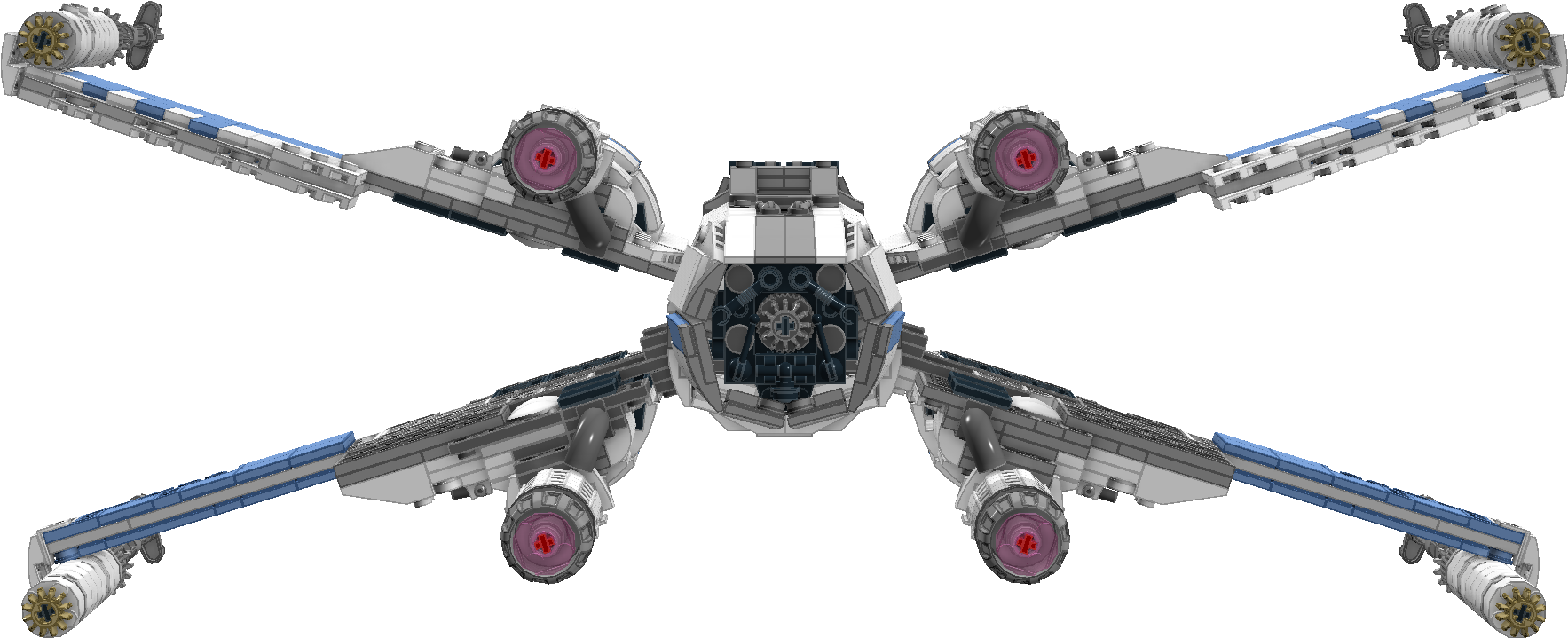X Wing Back Png - Star Wars X Wing Back View (2320x1258), Png Download