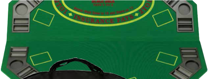 Poker Blackjack Table Top - Fat Cat Poker Blackjack Folding Table ...