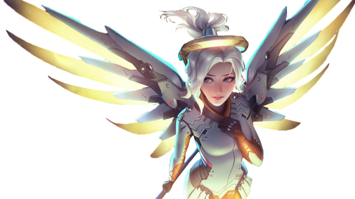 Download Mercy Png Clip Art Black And White Library - Overwatch ...