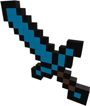 Download Minecraft Diamond Sword Pixel Art - Minecraft Sword Cursor ...