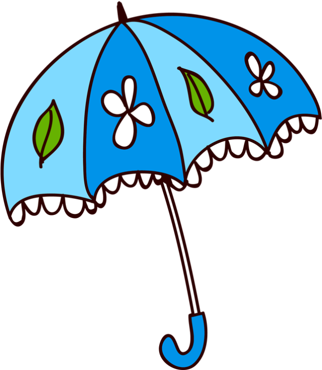 Spring Clipart Umbrella - Spring Umbrella Clip Art (640x755), Png Download