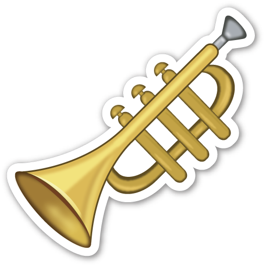 Trumpet Emojis, Emoji Stickers, Trumpets, Cartoon Pics, - Trumpet Emoji ...