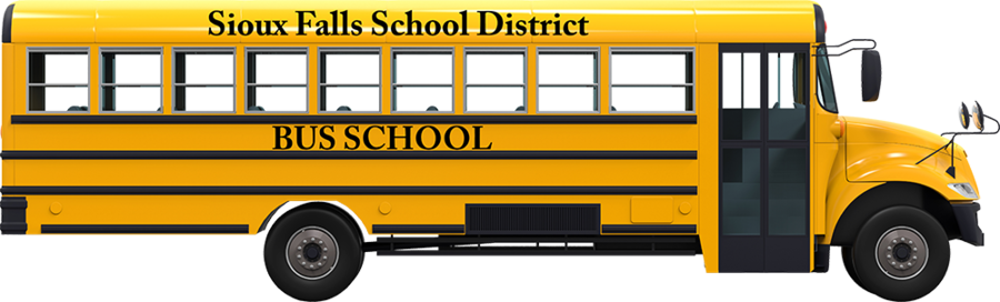 Sioux Falls School Bus Sd (900x272), Png Download