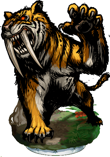 Saber Tooth Tiger Png - Saber Tooth Tiger Beast (356x506), Png Download