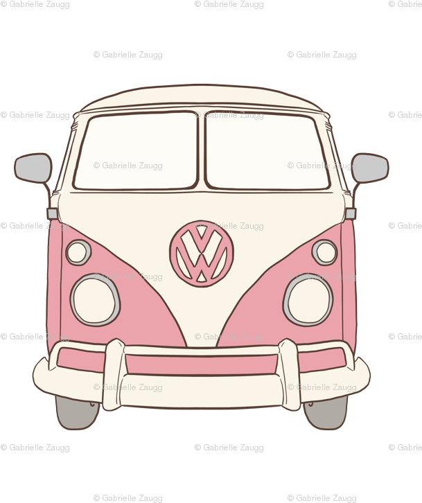 Volkswagen Bus Pink Png (640x800), Png Download