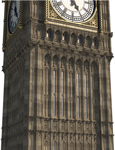 20 Elizabeth Tower Royalty-free 3d Model - Big Ben (920x497), Png Download