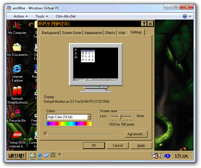 Download Windows 98 Jungle Theme Download - Windows 98 16 Colors ...
