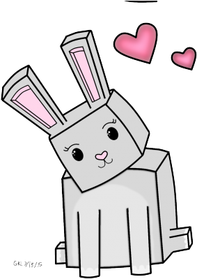 Download Drawn Bunny Minecraft Bunny - Minecraft Bunny Drawing ...