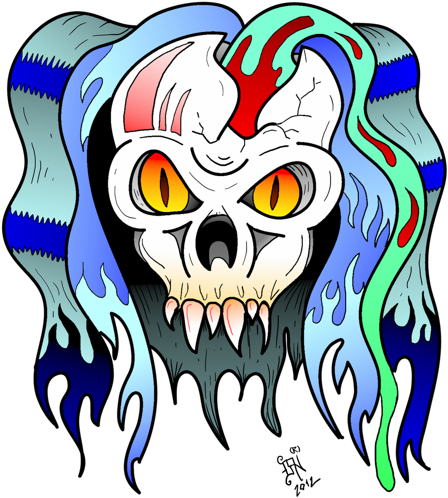 Skull By Nikolass - Illustration (1024x1024), Png Download