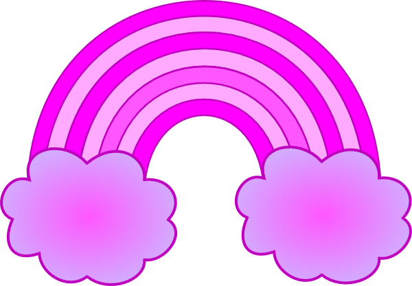 Pink And Purple Rainbow (600x417), Png Download