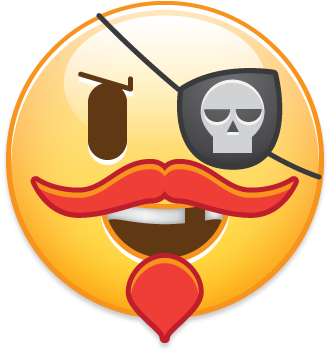 Pirate - Emoji Pirate Png (350x350), Png Download