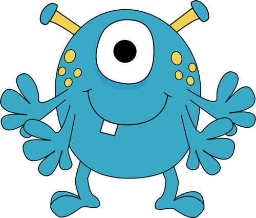 Free Cute Monster Clip Art - Monster Clipart (500x425), Png Download