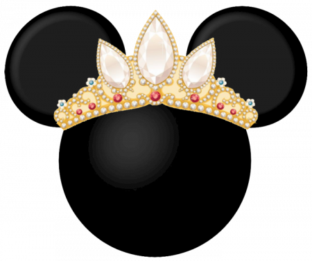 Minnie Mouse Ears With Crown Clipart - Mickey Mouse Ears With Crown ...
